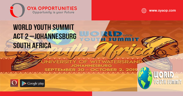 World Youth Summit in Johannesburg South Africa - OYA Opportunities ...