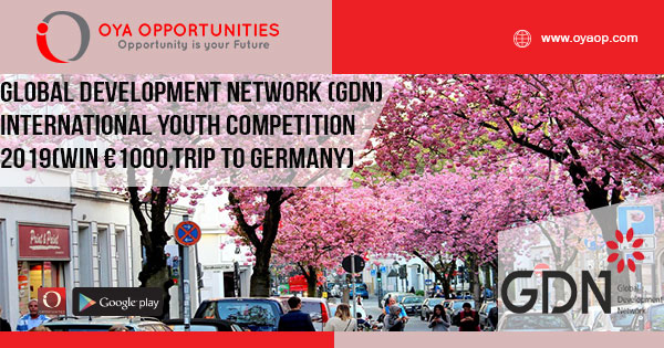 Global Development Network (GDN) International Youth Competition 2019 ...